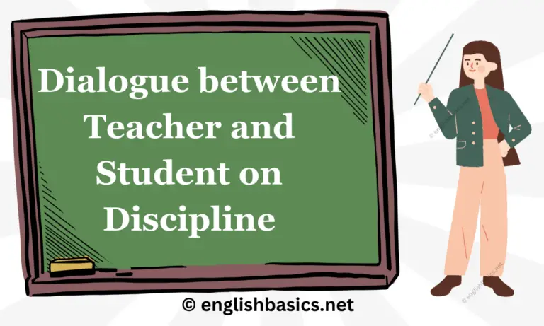 Dialogue between Teacher and Student on Discipline - English Basics
