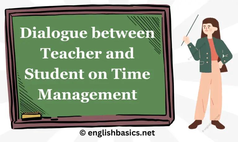 Dialogue between Teacher and Student on Time Management - English Basics