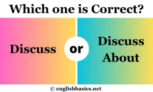 Discuss or Discuss about - Which one is Correct? - English Basics